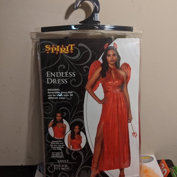 Spirit | Dresses | Spirit Halloween Costume Red Endless Reversible Maxi ...
